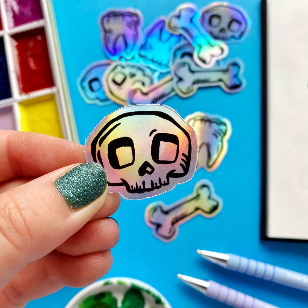 Bones Holographic Sticker Set – Stacey McEvoy Caunt